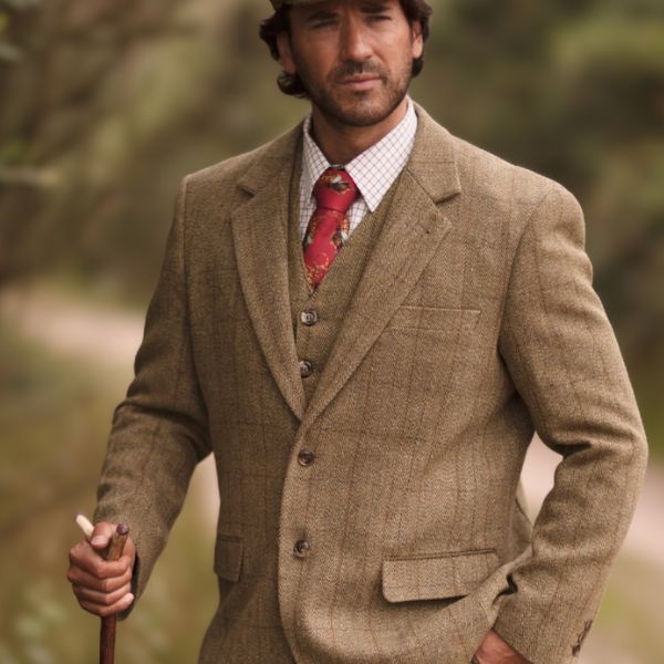 Veste homme coupe classique Derby Tweed Windsor Light Sage | LMDG – Le ...